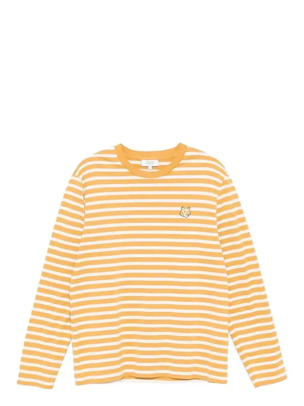 Maison Kitsuné Bold Fox Head Patch Regular Marin T-shirt - Yellow