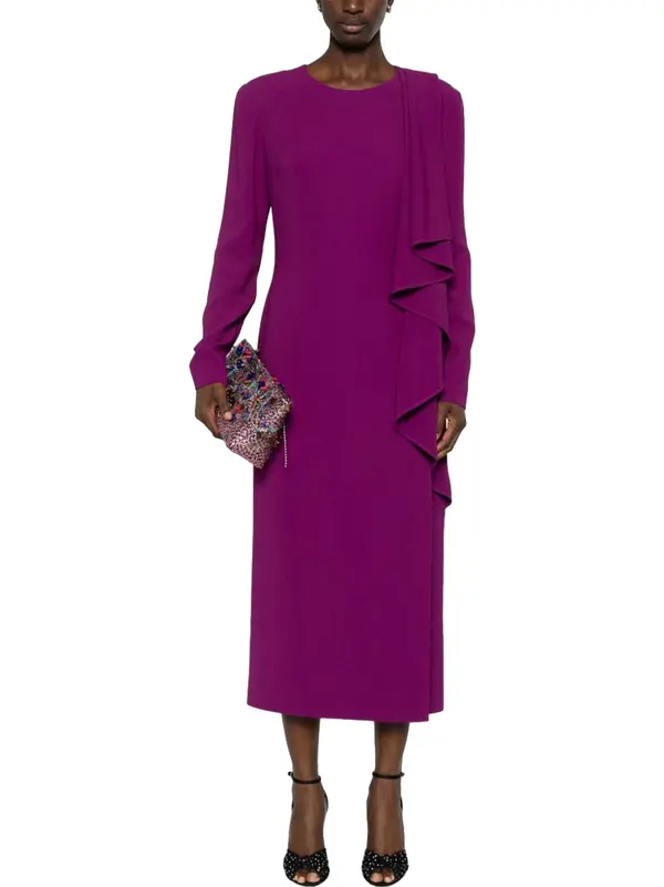 Elie Saab Cady Midi Dress - Purple