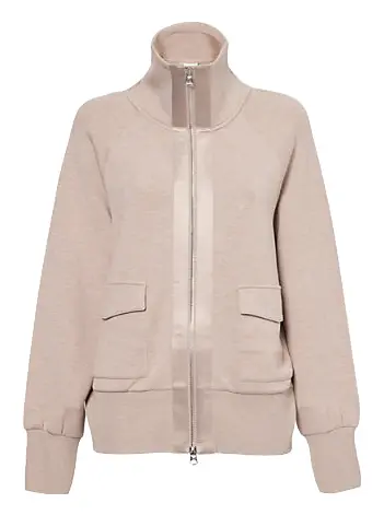 Varley Roxbury Sateen-trimmed Jacket - Taupe Marl