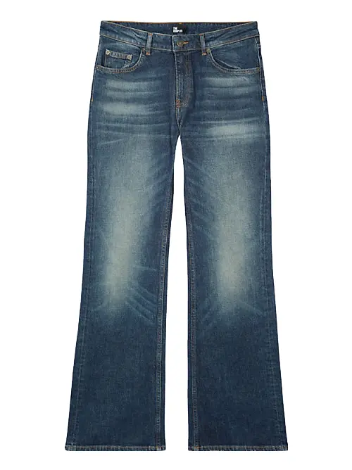 The Kooples Flared-leg Low-rise Jeans - Blue Electric