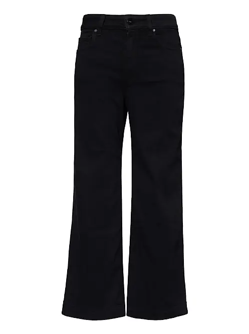 Paige Anessa High-rise Wide-leg Jeans - Black Shadow