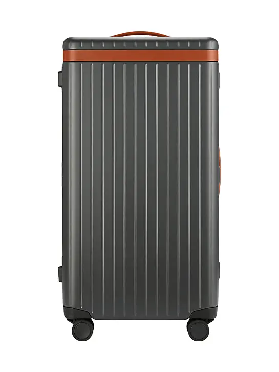CARL FRIEDRIK The Trunk Polycarbonate Suitcase 73cm - Grey/cognac