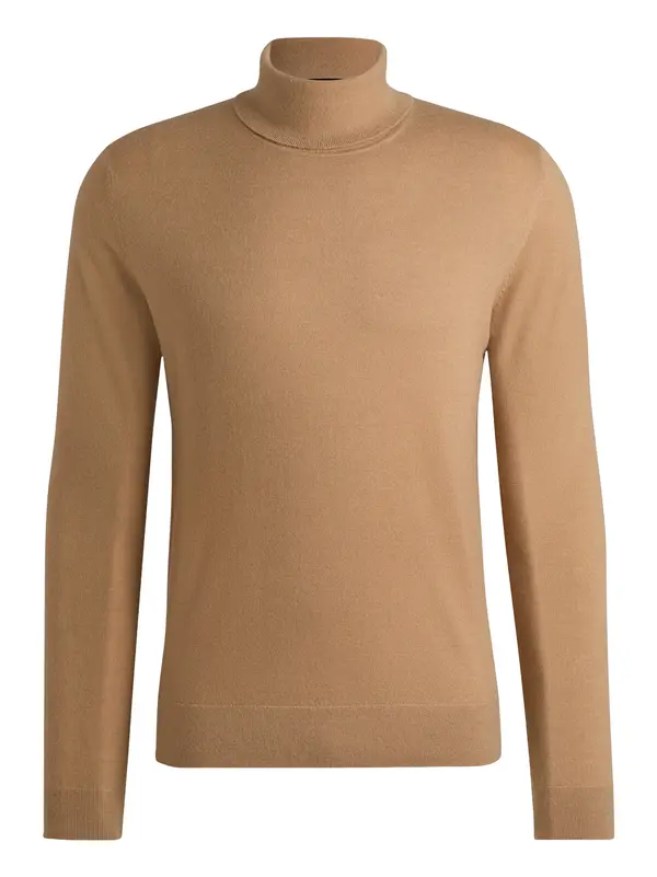 BOSS Cashmere Rollneck Sweater - Beige