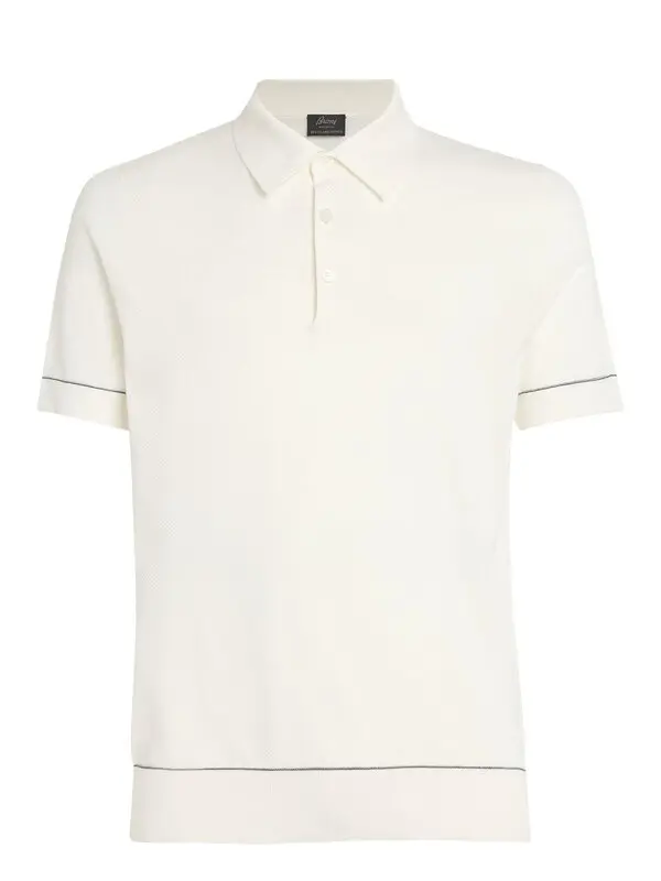 Brioni Cotton Polo Shirt - White