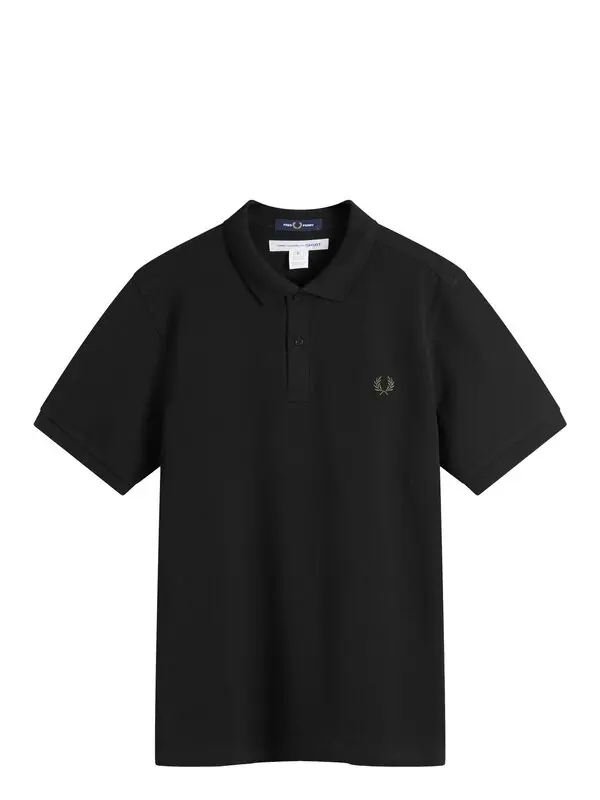 Comme Des Garçons X Fred Perry Back Print Polo - Black