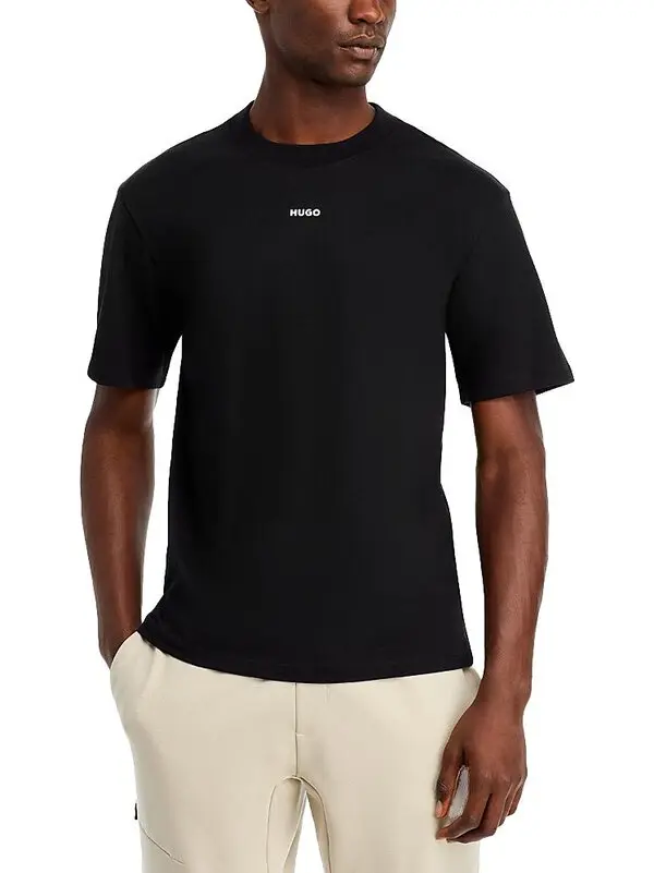Hugo Dapolino Logo Print Tee - Black