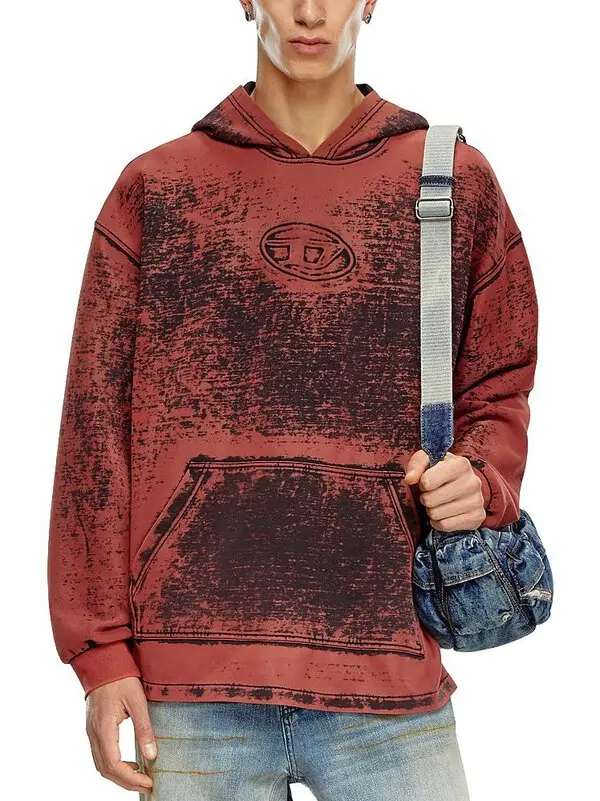 Diesel S-baxt Double Dyed Hoodie - Cinnamon