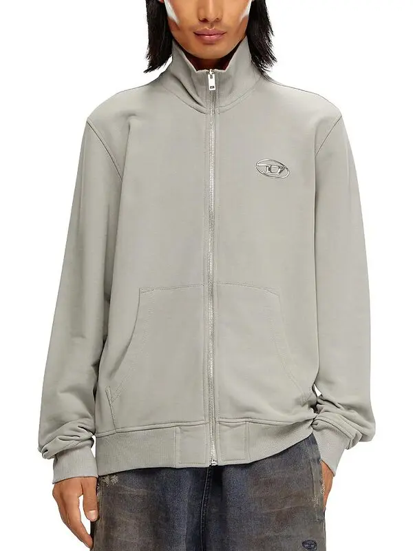 DIESEL® Regular Fit Zip Sweatshirt - Dove Gray