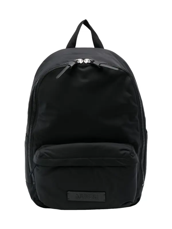 Aspesi Logo-patch Backpack - Black