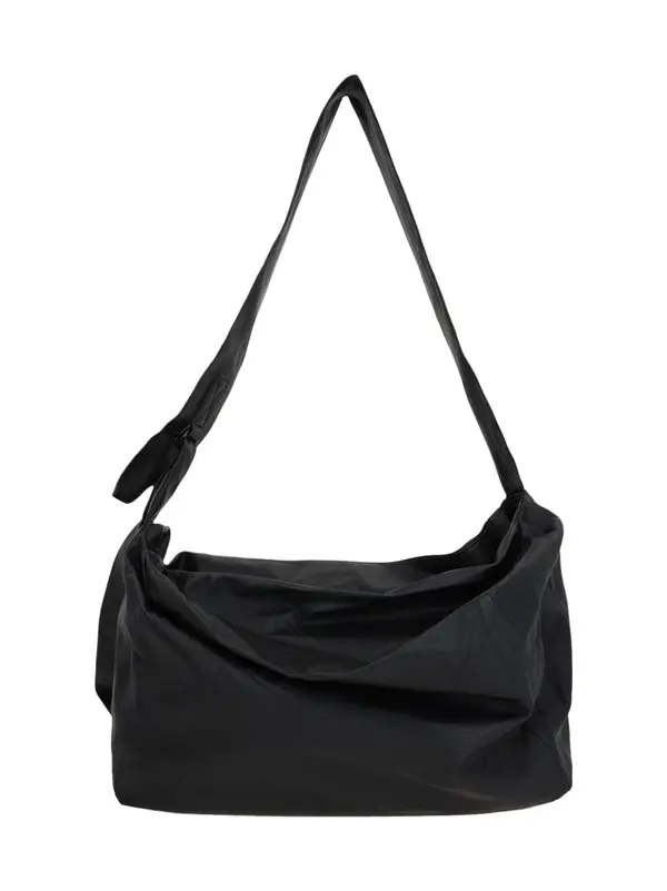 Yohji Yamamoto Puff Leather Shoulder Bag - Black