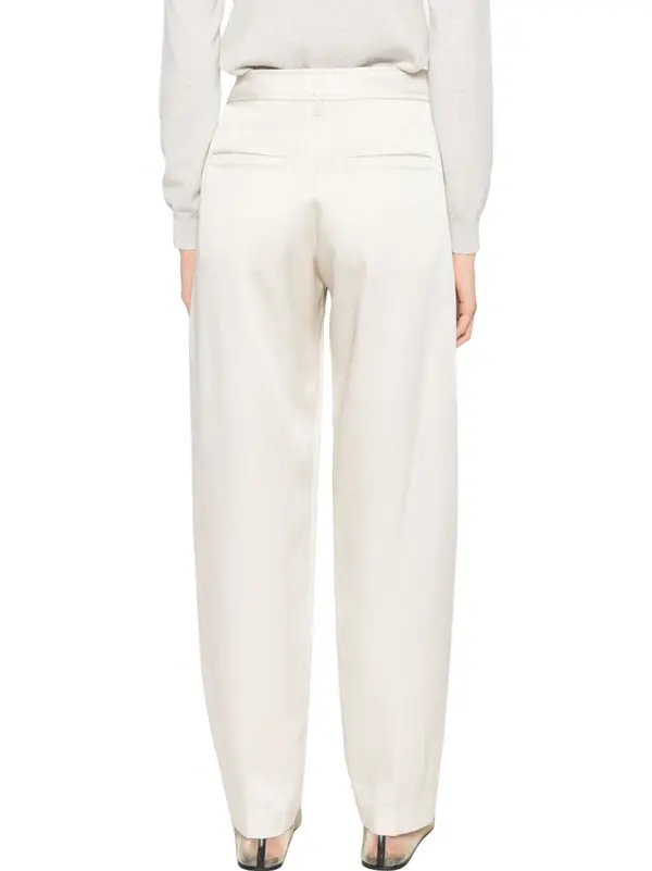 Brunello Cucinelli Satin Trousers - Neutrals
