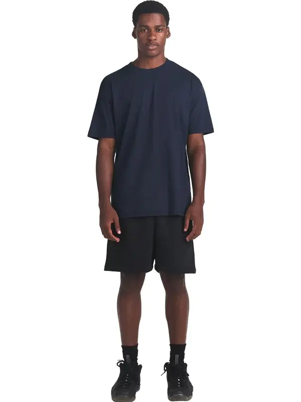 SKIMS Relaxed T Shirt | White | | Heavyweight Cotton - Blue Black