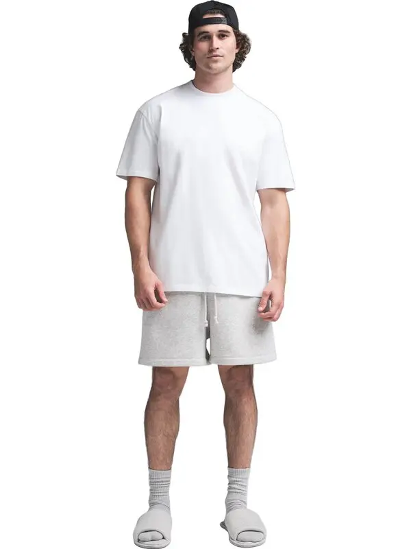 SKIMS Relaxed T Shirt | Grey | Small | Heavyweight Cotton - Chalk