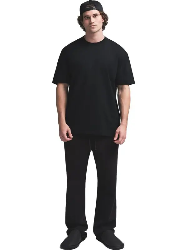 SKIMS Relaxed T Shirt | Grey | Small | Heavyweight Cotton - Obsidian