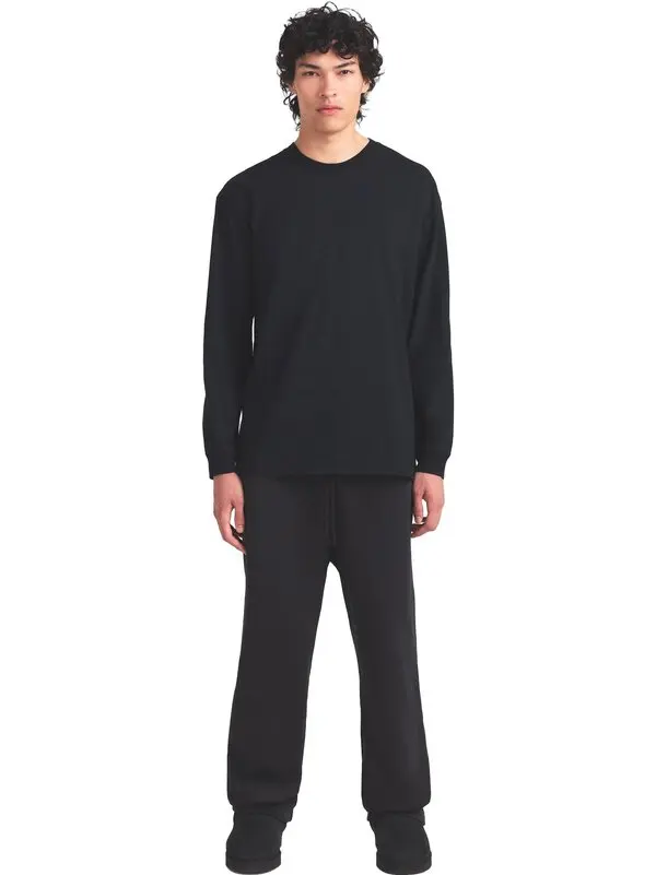 SKIMS Heavyweight Cotton Relaxed Long Sleeve T Shirt - Obsidian