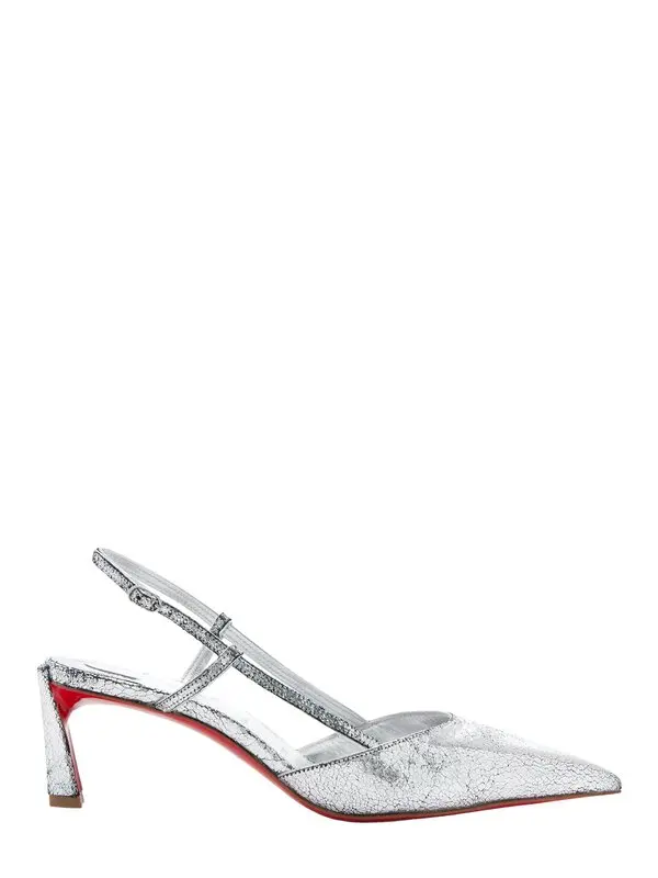CHRISTIAN LOUBOUTIN Condoroline 55mm Slingback Pumps - Silver