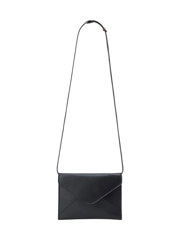 Lafayette 148 New York Vachetta Leather Envelope Clutch - Black