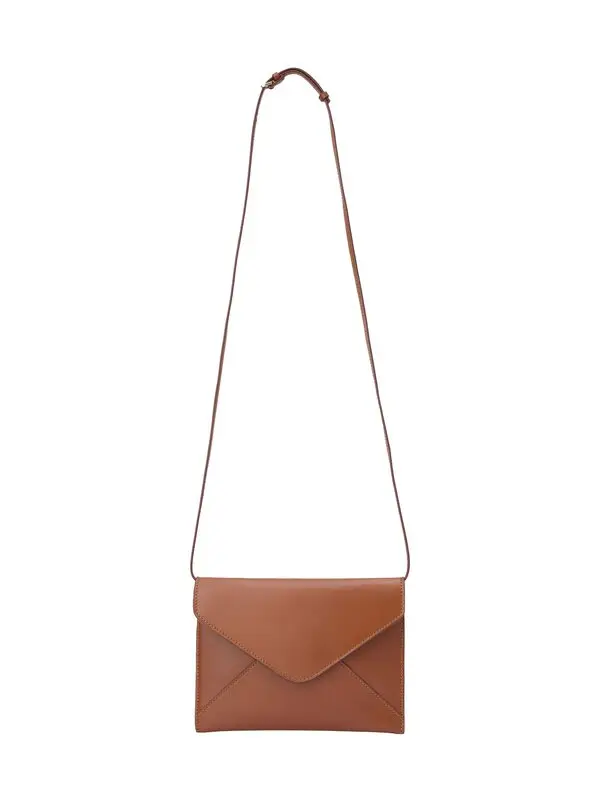 Lafayette 148 New York Vachetta Leather Envelope Clutch - Copper
