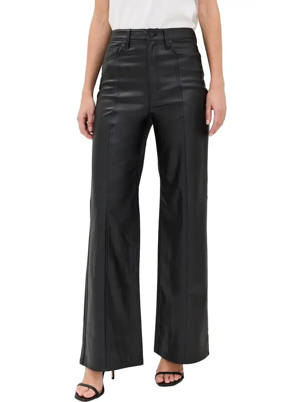 DAZE Faux Leather Pants With Seaming - Cinematic