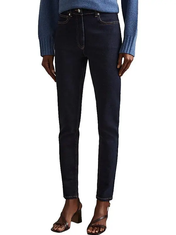 REISS Hattie High-rise Skinny Jeans - Dark Blue