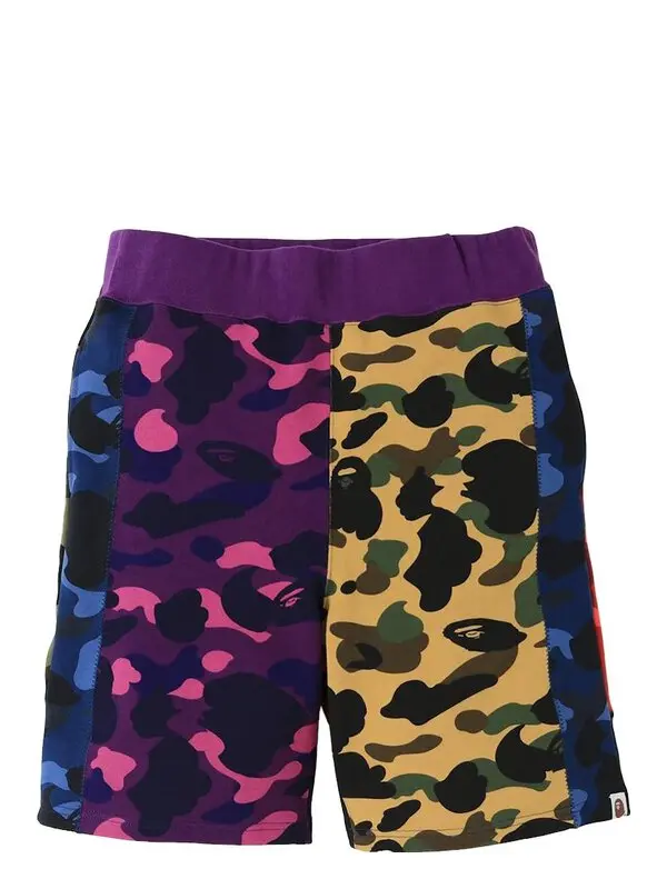 A BATHING APE Mix Camo Sweat Shorts - Multicolor