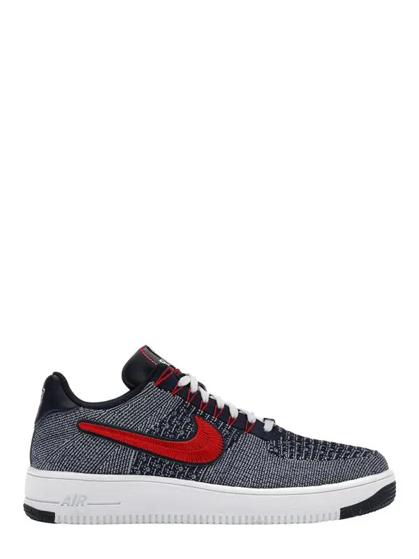 Nike Force 1 Ultra Flyknit Low Patriots Robert Kraft - Wolf Grey/college Navy Blue/white