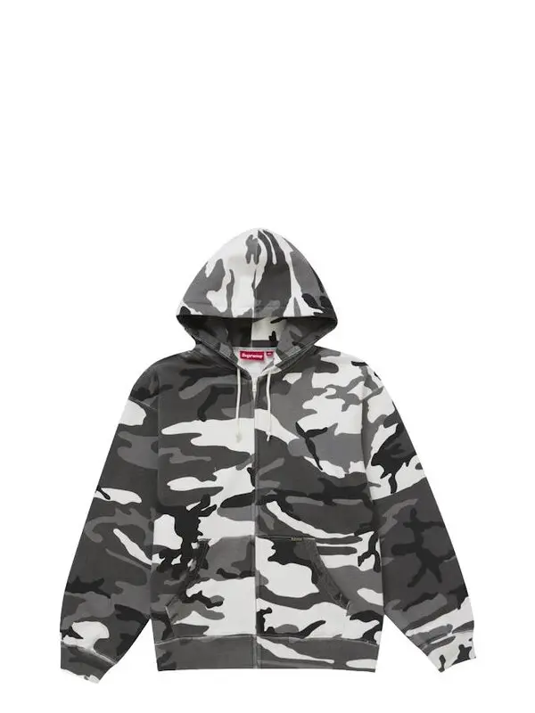 Supreme Work Zip Up Hooded Sweatshirt - Snow Camo