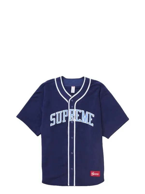 Supreme Polartec Baseball Jersey - Navy Blue