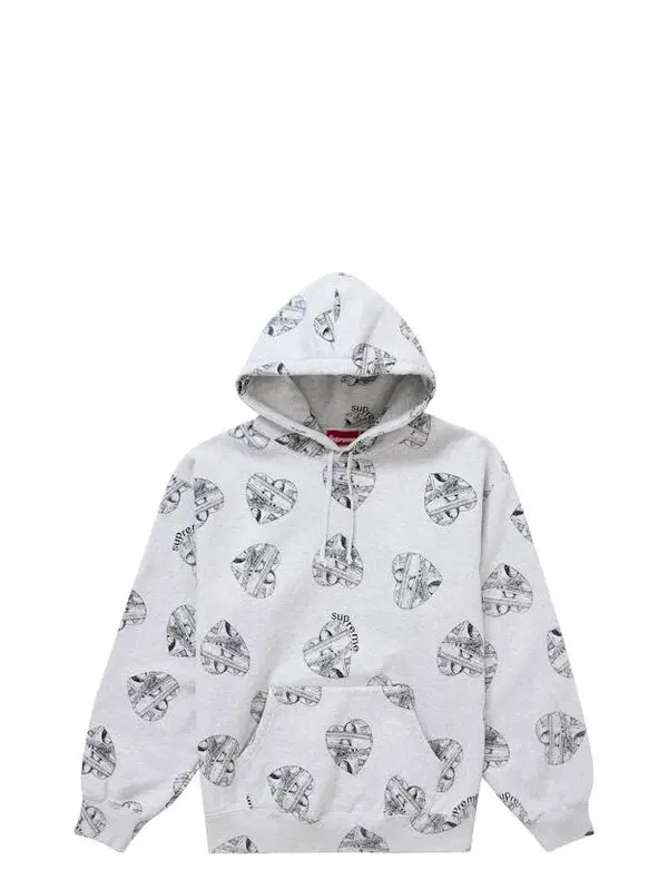 Supreme Love Cash Hooded Sweatshirt - Ash Grey