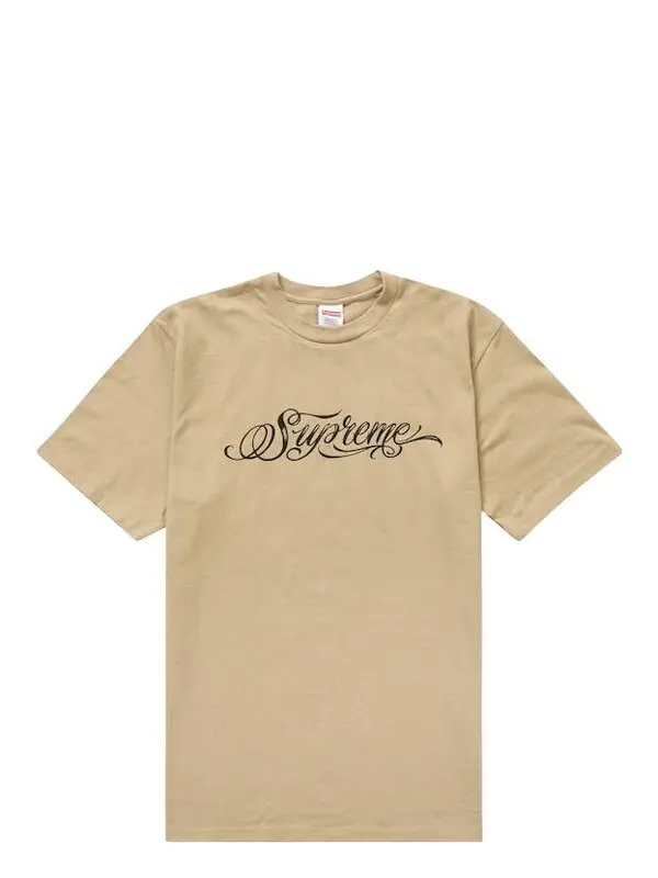 Supreme Script Tee Shirt - Khaki