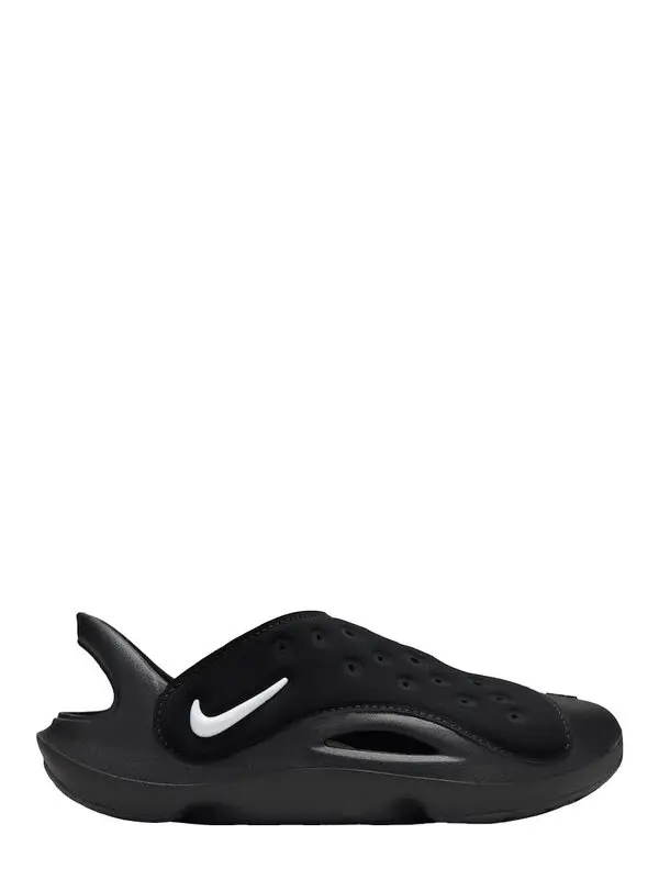 Nike Aqua Swoosh Slides - Black/anthracite/white