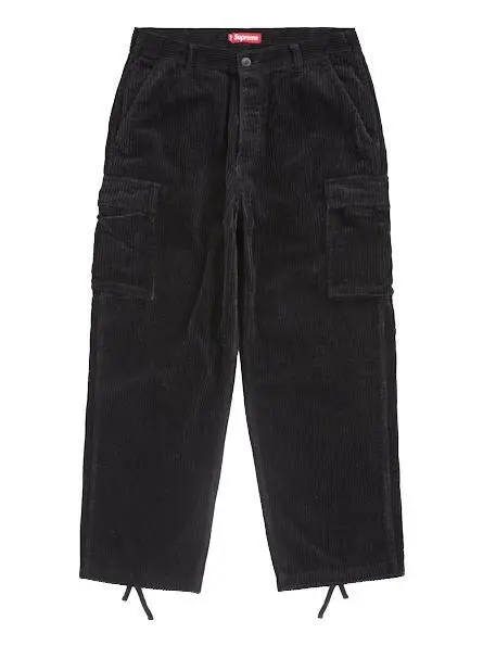 Supreme Wide Wale Corduroy Cargo Pant - Black