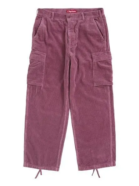 Supreme Wide Wale Corduroy Cargo Pants - Dusty Pink