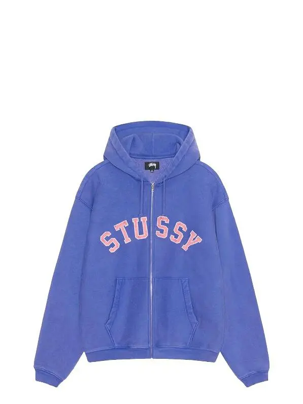 StÜssy Graphic Zip Up Hoodie - Purple
