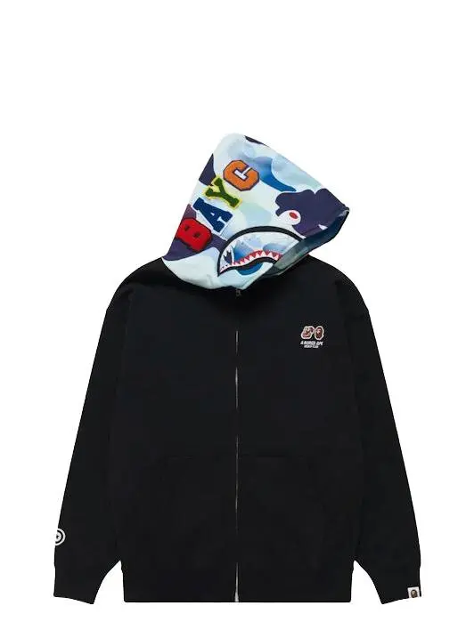 BAPE X Bayc Shark Full Zip Hoodie - Black