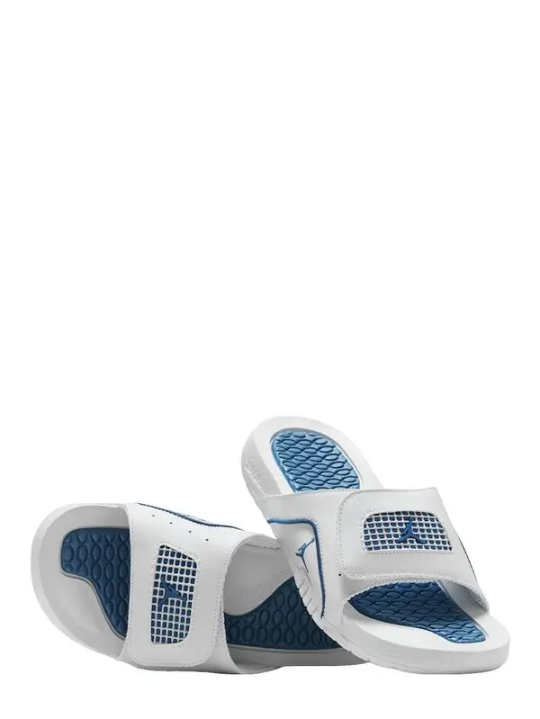 JORDAN Hydro 4 Retro Slides - Off White/neutral Grey/industrial Blue