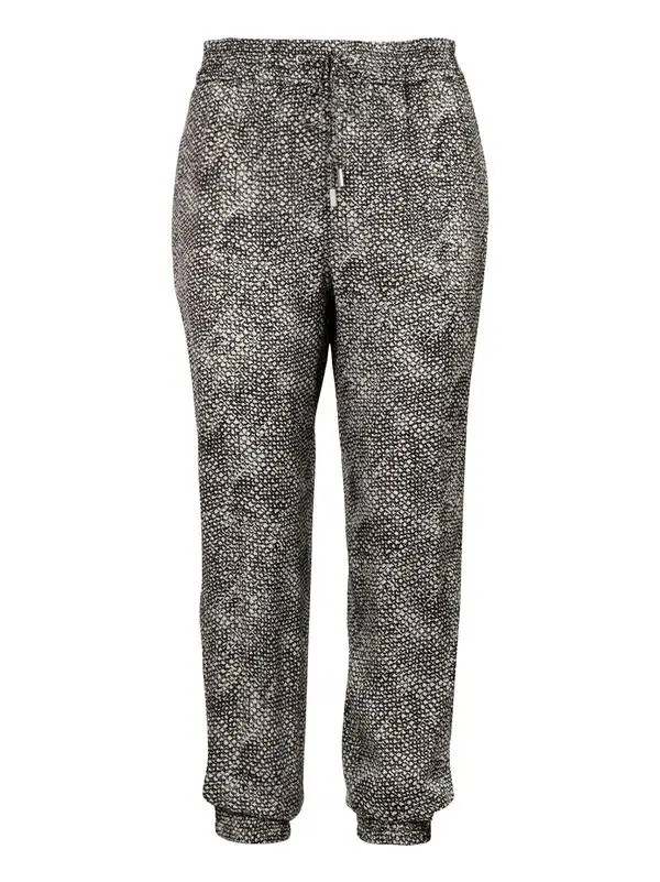 PT TORINO Printed Satin-blend Trousers - White
