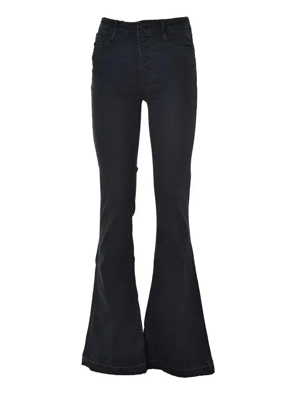 Paige Flare Jeans - Nero