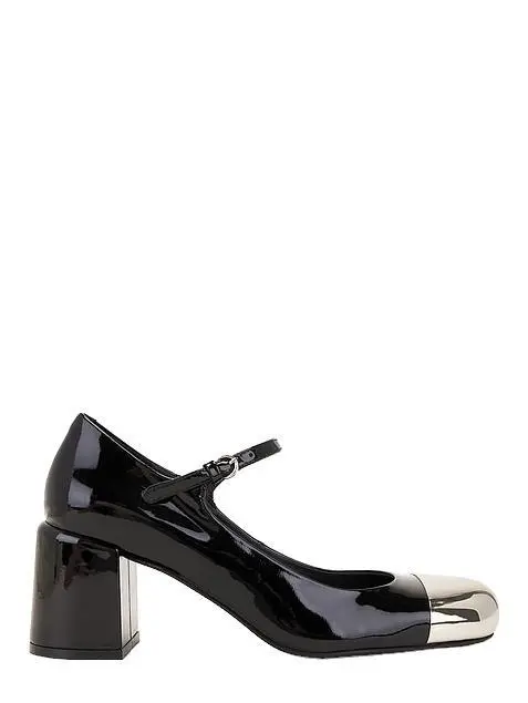 Jeffrey Campbell Spinnet Pump - Black Patent Silver Combo