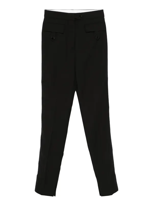 GANNI Tapered Trousers - Black