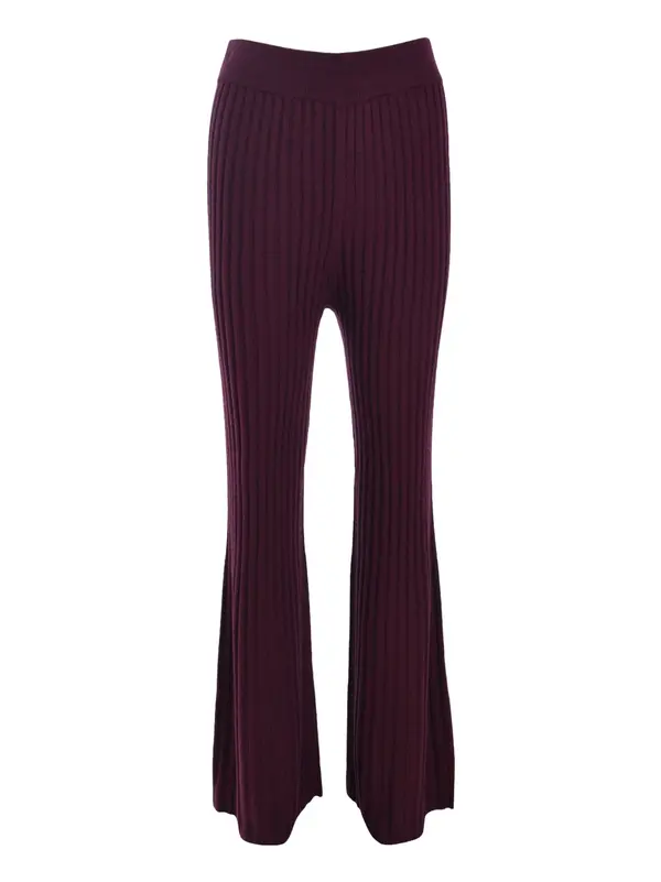 Ba&sh Striped Knit Trousers - Purple