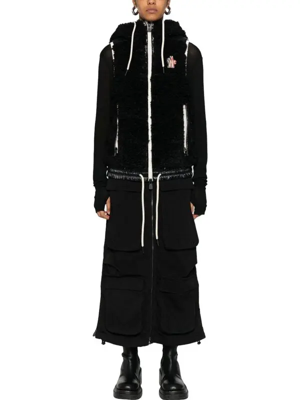 Moncler Padded Zip-up Gilet - Black