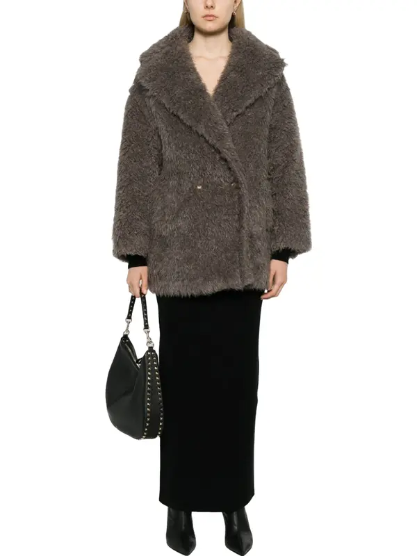 BLANCA VITA Faux-shearling Coat - Grey