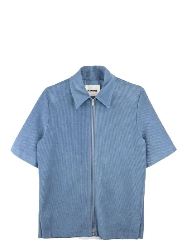 JIL SANDER Zip-up Shirt - Blue
