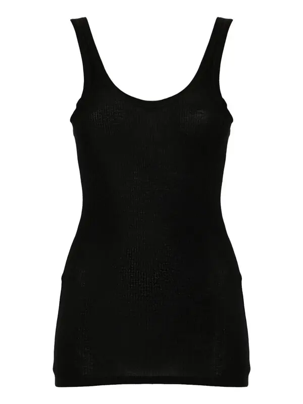Majestic Filatures Ribbed Knit Tank Top - Black