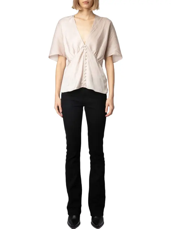 Zadig&Voltaire Thodri Satin Blouse - Neutrals