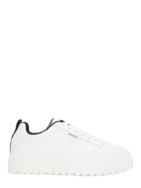Hugo Logo-patch Platform Sneakers - White