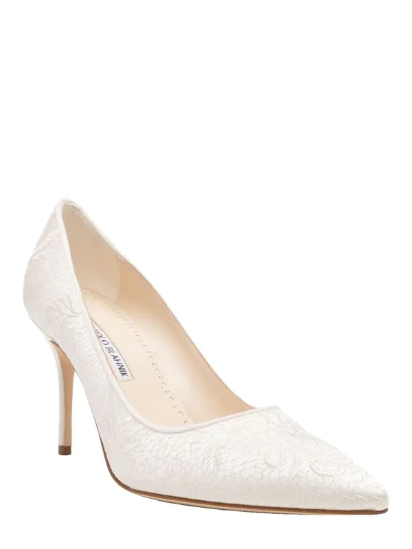 Manolo Blahnik 90mm Berola Pumps - White
