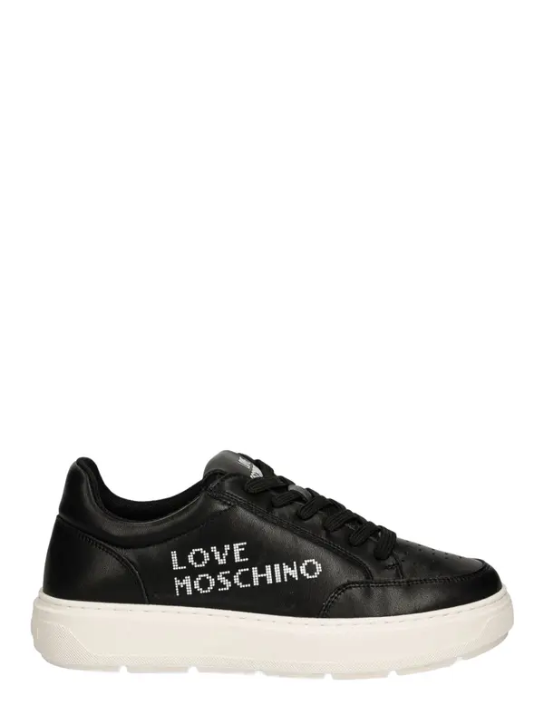 Moschino Logo Lettering Lace-up Sneakers - Black