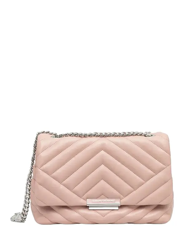 Armani Exchange Logo-plaque Quilted Shoulder Bag - Pink